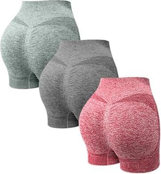 Generic Short de yoga taille haute pour femme - Short dentra&icirc;nement pour la course &agrave; pied, la gym, le motard - Short de yoga pour femme - Short de yoga pour e