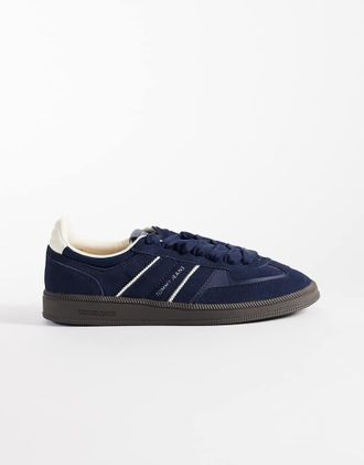 Tommy Jeans Greenwich - Baskets en daim &agrave; lacets ruban - Bleu marine
