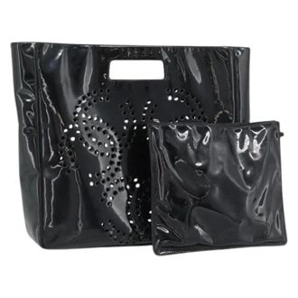 Chanel Pre-owned Vintage Patent Leather Tote Bag - Femme - Pre-owned - Noir - Taille: ONE Size