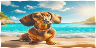 Mnsruu Hunde-Strandtuch f&uuml;r Damen und Herren, Strandtuch, Dackel, Strandtuch, extra gro&szlig;, Strandzubeh&ouml;r f&uuml;r Schwimmen, Pool, Camping, Yoga, Fitnessstudio, Sp