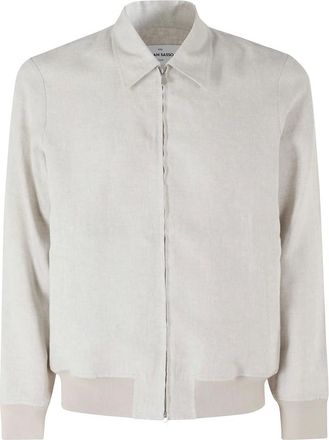 Gran Sasso Homme, Vestes, Beige, Taille: XL Giubbino Zip Lino Cotone