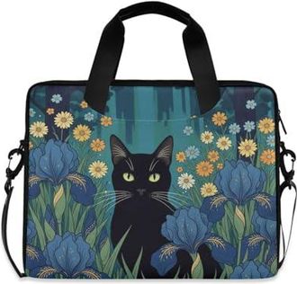 Alaza Sac pour ordinateur portable de 40,6 &agrave; 15,6 cm - Motif fleurs dorchid&eacute;e tropicale exotique paon - Sacoche pour ordinateur portable - Pour femme, homme