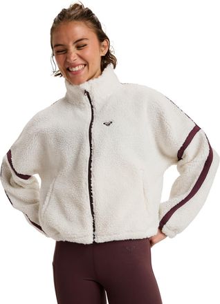 Roxy Boundless Spirit Zippered - Sherpa Jacket for Women - Sherpa-Jacke - Frauen - L - Weiss