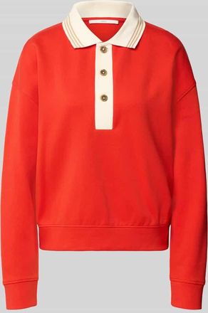 Lanius Sweatshirt aus Baumwoll-Mix mit Polokragen