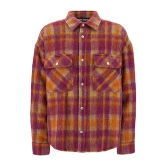 Palm Angels Brushed Wool Check Shirt - - Shirts - Herren - Mehrfarbig - M