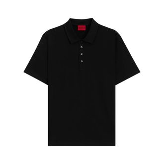 HUGO BOSS Piqu&eacute;-Polohemd Slim Fit aus merzerisierter Baumwolle - - Tops - Herren - Schwarzk - S