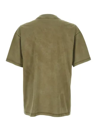 Represent Mens T-Shirt With Logo, Green Cotton T-Shirts And Polos