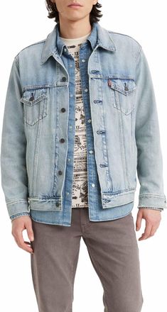 Levi's Herren New Relaxed Fit Trucker Jacke, Huron Waves, XS