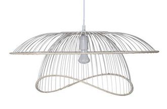 Lussiol Hängeleuchte, Deckenlampe, Blumenmotiv, Weiß