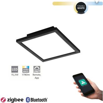 Eglo Plafonnier EGLO Zigbee Salobrena Noir 300x300mm