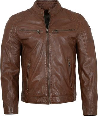 Mauritius Lederjacke GBDerry Gipsy - Herren Lederjacke Bikerjacke Lammnappa cognac