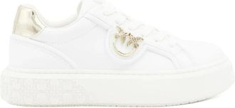 Pinko Pinko, Femme, Chaussures, Blanc, Taille: 39 EU Baskets basses avec d&eacute;tail logo