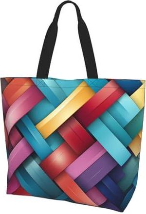 Generic Couleurs Vives Sac Fourre-Tout L&eacute;ger Sacs De Courses R&eacute;utilisable Sac &Agrave; Bandouli&egrave;re Pour Shopping Voyage Travail