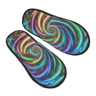 Generic Pantoufles Moelleuses Impression Tie Dye Slippers L&eacute;g&egrave;res Respirantes Chaussures Pour Chambre Ext&eacute;rieur Femme L