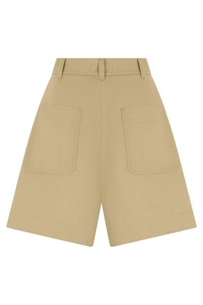 Max Mara Womens Cotton Bermuda Shorts Olive Green