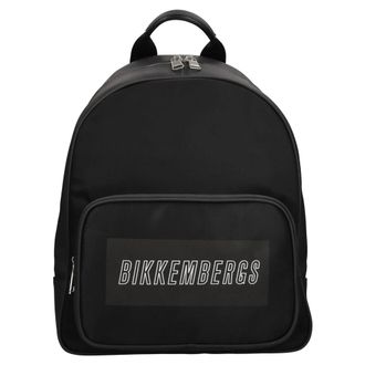 Dirk Bikkembergs Rucksack aus Kunstleder und Stoff - - Bags - Herren - Schwarzk - ONE SIZE