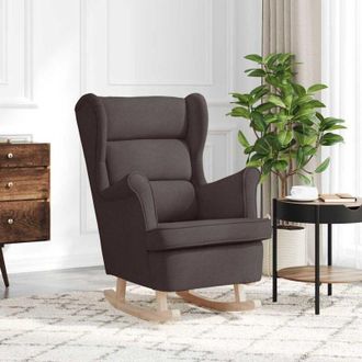 vidaXL Vidaxl - Chaise &agrave; bascule marron fonc&eacute; 74x90x102 cm tissu