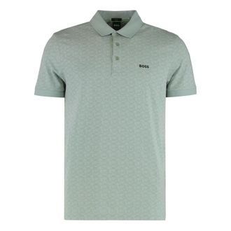 HUGO BOSS Homme, Tops, Vert, Taille: S Polo en coton jacquard