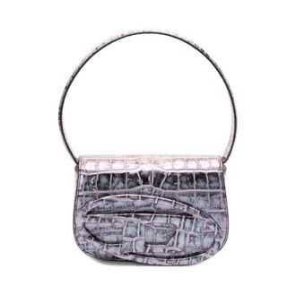 Diesel Schultertasche mit Krokodilleder-Effekt - - Bags - Damen - Blau - ONE SIZE