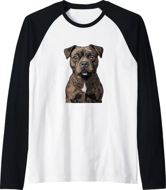 Whyitsme Design Staffordshire Bullterrier Hund Illustration Raglan