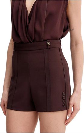Elisabetta Franchi Femme, Shorts, Brun, Taille: 44 FR Short Shorts