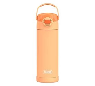 Thermos kids FUNTAINER WATER BOTTLE 0,47l, neon orange, Thermoflasche Kinder aus Edelstahl, 12 h kalt, sp&uuml;lmaschinenfest, dicht ohne Kohlens&auml;ure, Trinkflasche