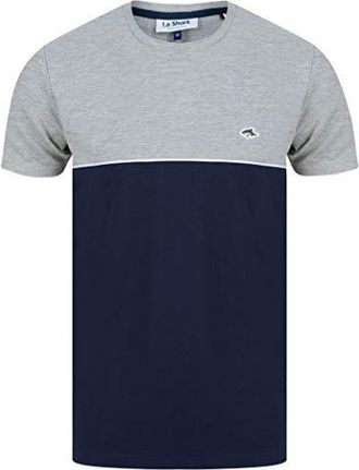 Le Shark Tom Colour Block T-shirt en coton texturé pour homme - Gris - Small