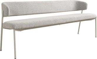 Sch&ouml;ner Wohnen Kollektion Polsterbank Oslo B 200, Bezug in Boucl&eacute; Greige, Untergestell aus Metall seidengrau