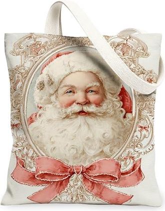 Generic Sacs fourre-tout vintage en toile avec illustration de vacances classique, sacs de courses r&eacute;utilisables, l&eacute;gers et lavables avec bandouli&egrave;re pour cad