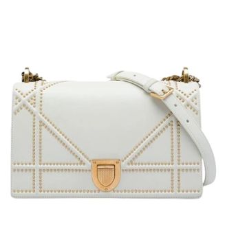 Dior Pre-owned Sac bandouli&egrave;re Diorama moyen - Femme - Pre-owned - Blanc - Taille: ONE Size