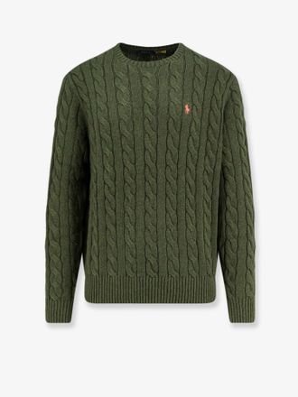 Ralph Lauren Cotton sweater with embroidered logo on the front - POLO RALPH LAUREN - gender_Man