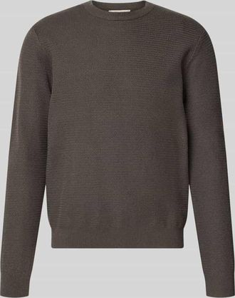 Only & Sons Strickpullover aus Viskose-Mix mit Jacquardstruktur und Rundhalsausschnitt