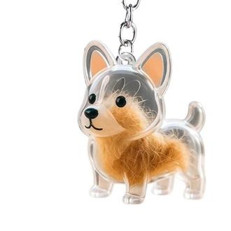 Generic Porte-cl&eacute;s animal mignon - Porte-cl&eacute;s de rangement de poils de chat et de chien mignon - Pendentif transparent Souvenir Bras de poche pour la collecti
