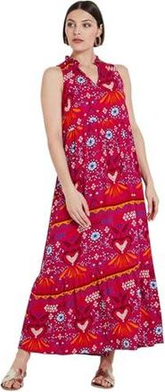 Grain de Malice Robe Longue imprimée - Rose Fushia - Taille 42