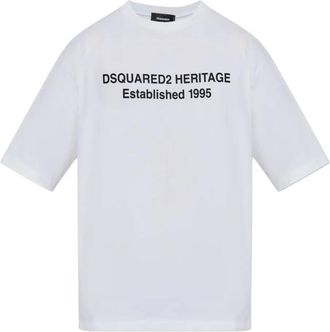Dsquared2 Homme, Tops, Blanc, Taille: XL T-Chemises