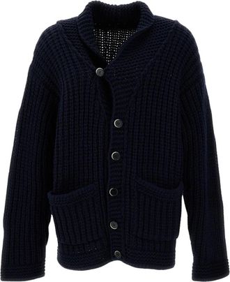 Barena Lang geschnittener Cardigan mit Schalkragen - - Knitwear - Herren - Blau - L