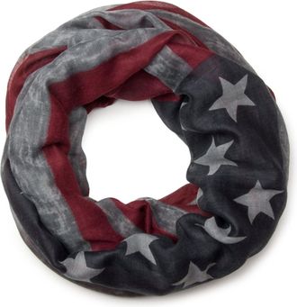 styleBREAKER Schlauchschal Loop im Vintage USA Flaggen Design