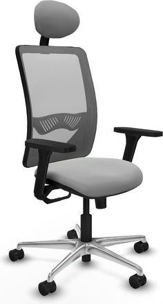 Piqueras y Crespo B&uuml;rostuhl Zulema mit 3D-Armlehnen, h&ouml;henverstellbarer Lendenwirbelst&uuml;tze und festem Kopfteil, ausgestattet mit 3-fach verstellbarem Sinkro-Schneidscha
