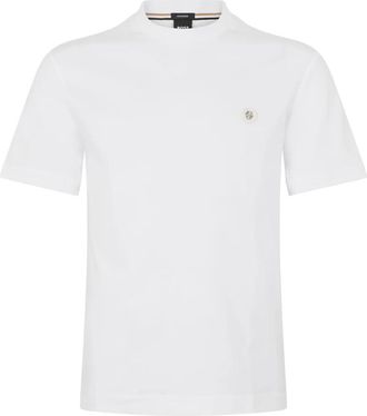 HUGO BOSS Homme, Tops, Blanc, Taille: XL T-shirt en coton &agrave; manches courtes