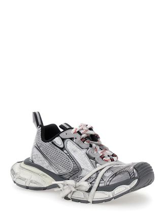 Balenciaga Womens Sneakers 3xl Metallic Grey Polyurethane Trainers