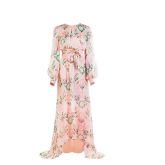Ermanno Scervino Gebl&uuml;mtes Maxikleid aus Seide - - Dresses - Damen - Rosa - 2XS