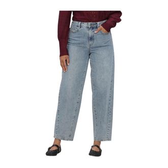 Object Zoe MW Barrel Ankle Jeans Noos - - Jeans - Damen - Blau - S