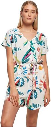 Urban Classics Femmes Ladies Short Viscose Belt Jumpsuit T-Shirt, whitesandfruity, XL aux