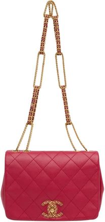 Chanel Hobo Bags - Small Quilted Lambskin On And On Chain Flap - Gr. unisize - in Gold - f&uuml;r Damen