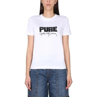Stella McCartney Pure Logo T-Shirt - - Tops - Damen - Wei&szlig; - L