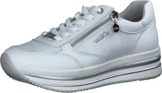 s.Oliver Damen Sneaker flach mit Dicker Sohle mit Reißverschluss, Weiß (White Comb.), 40 EU