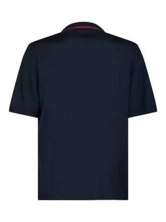Gucci Mens Wool Polo Shirt Blue T-shirts And Polos