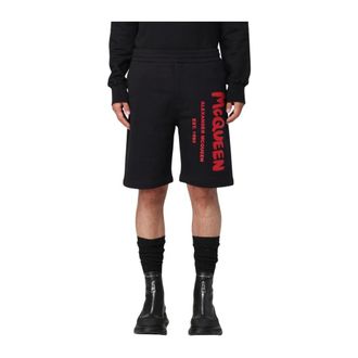 Alexander McQueen Herren, Shorts, Schwarzk, LGröße