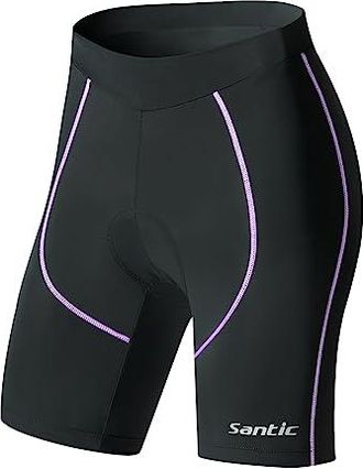 Santic Cuissard Cycliste Femme Rembourr&eacute; Cuissard Cyclisme Cuissard Velo Short Cycliste Violet EU XXXL