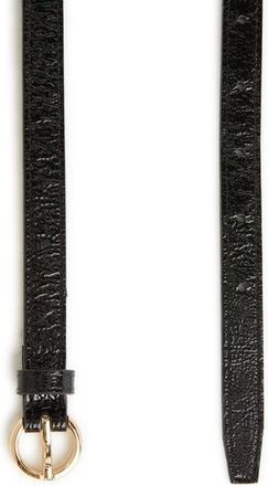 Saison 1865 Dünner Lackledergürtel - Schwarz